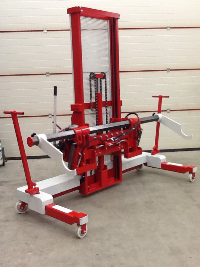 Model 012: Warp beam high-lift truck for weaving machines with upper ...